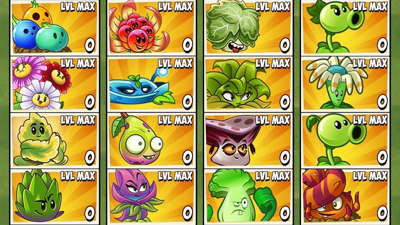 PvZ 2 Challenge - Every Plants Level Max Vs 5 8-Bit Zombie Level 100 ...