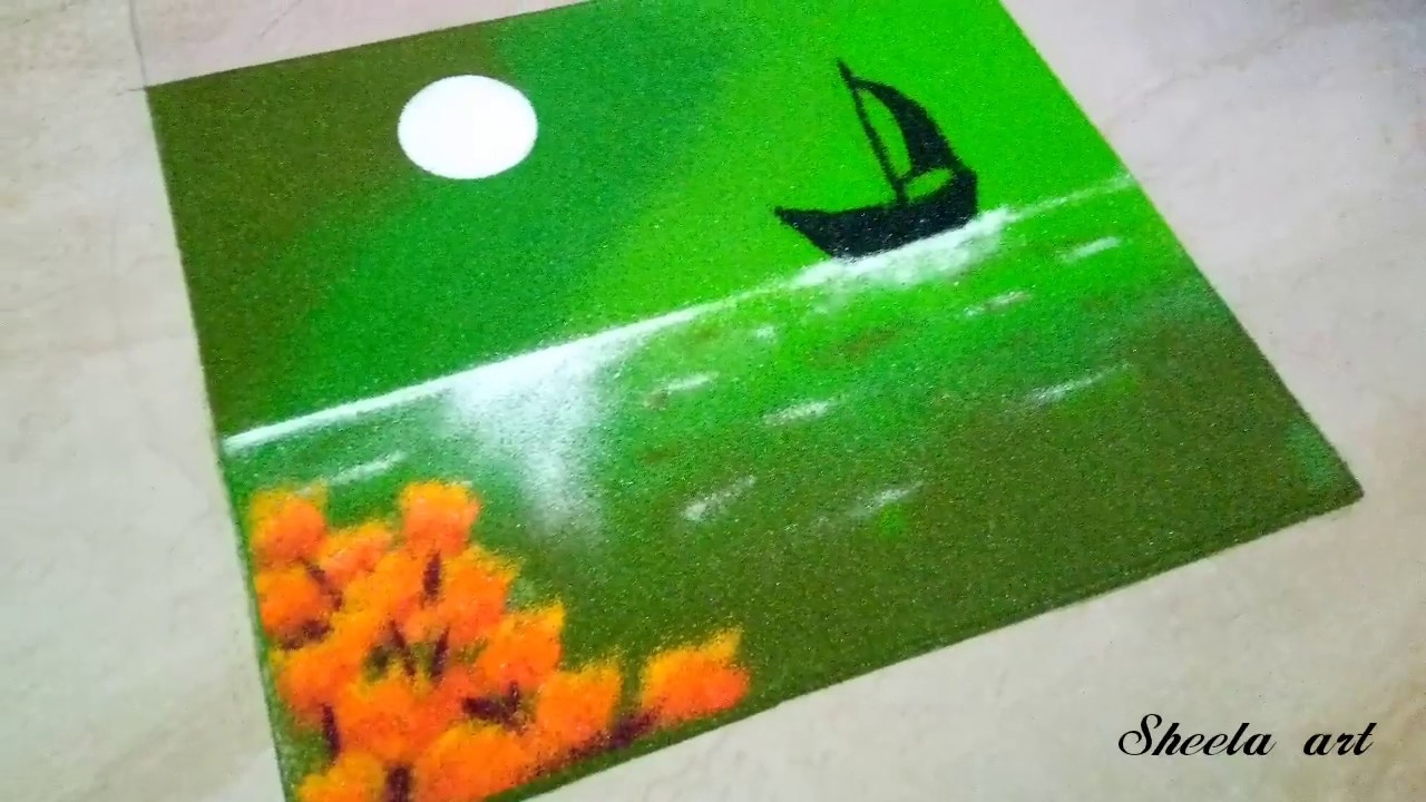 New poster rangoli design | पोस्टर रंगोली | poster rangoli for ...