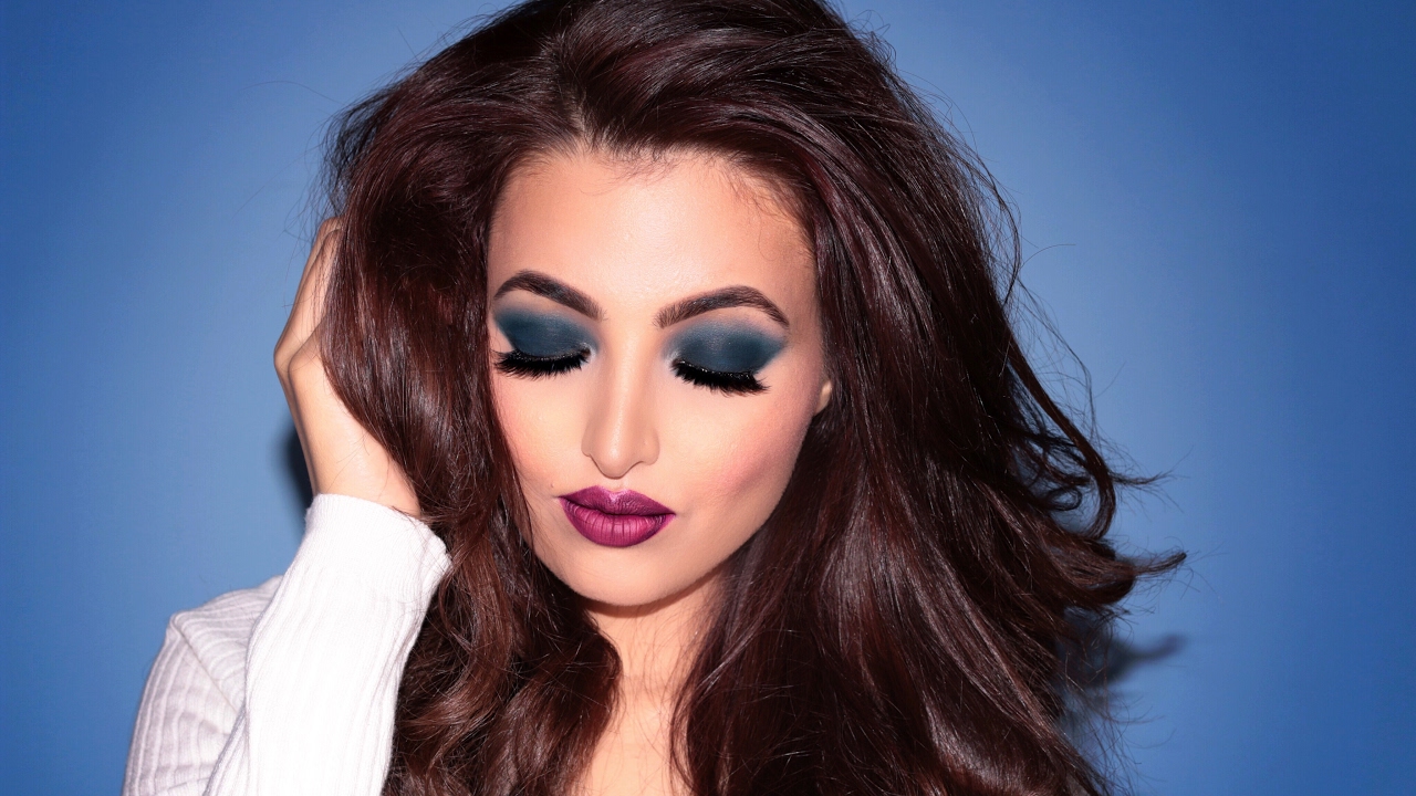 Navy Blue Smokey Eye Full Make Up Tutorial Youtube