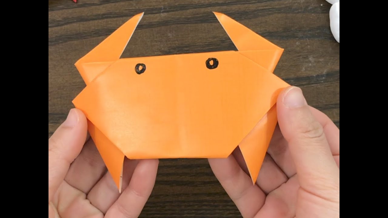 EASY ORIGAMI| How to fold a paper crab - YouTube