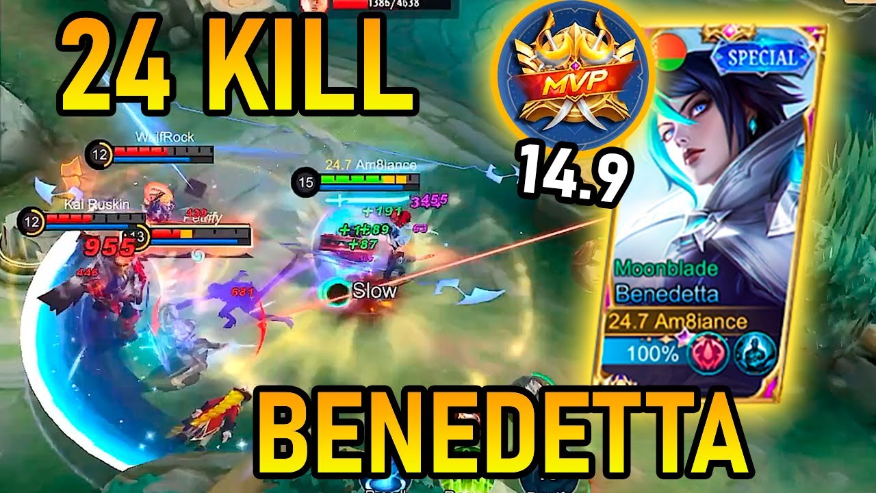 24 Kills! Benedetta Offlane - Unstoppable! Build Top 1 Global Benedetta ...