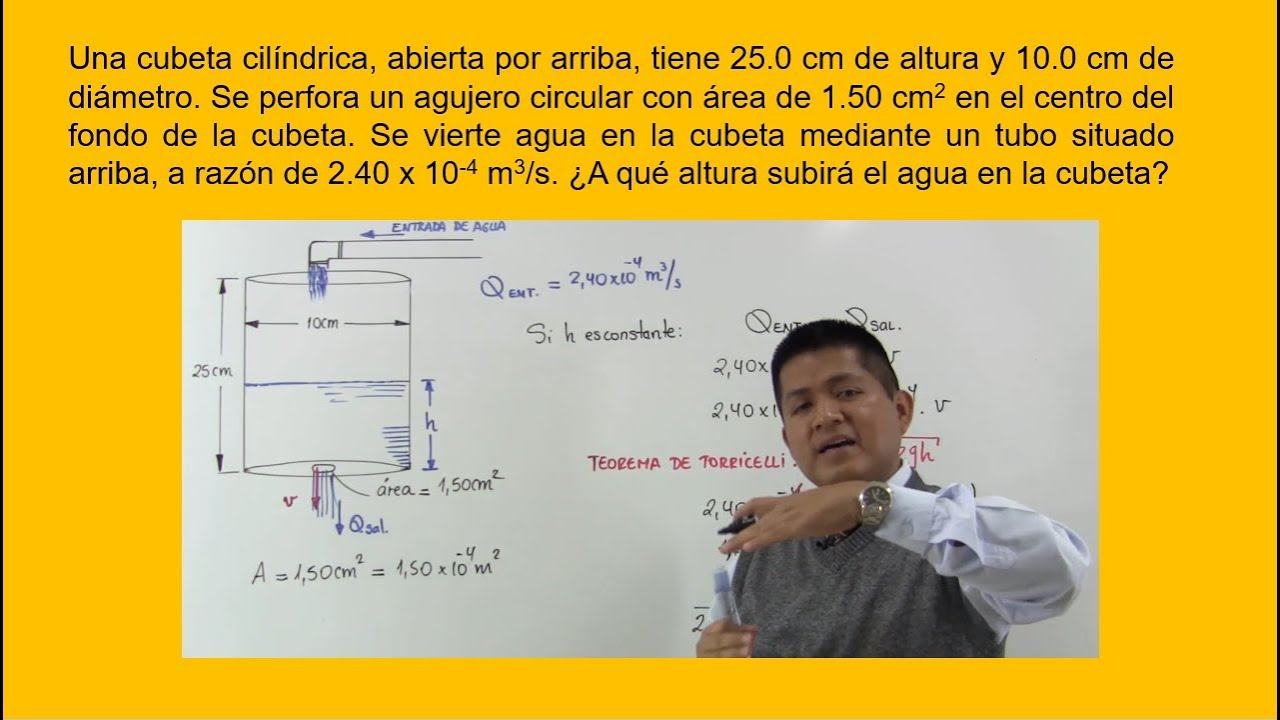 Problema sobre caudal y Teorema de Torricelli (Dinámica de fluidos ...