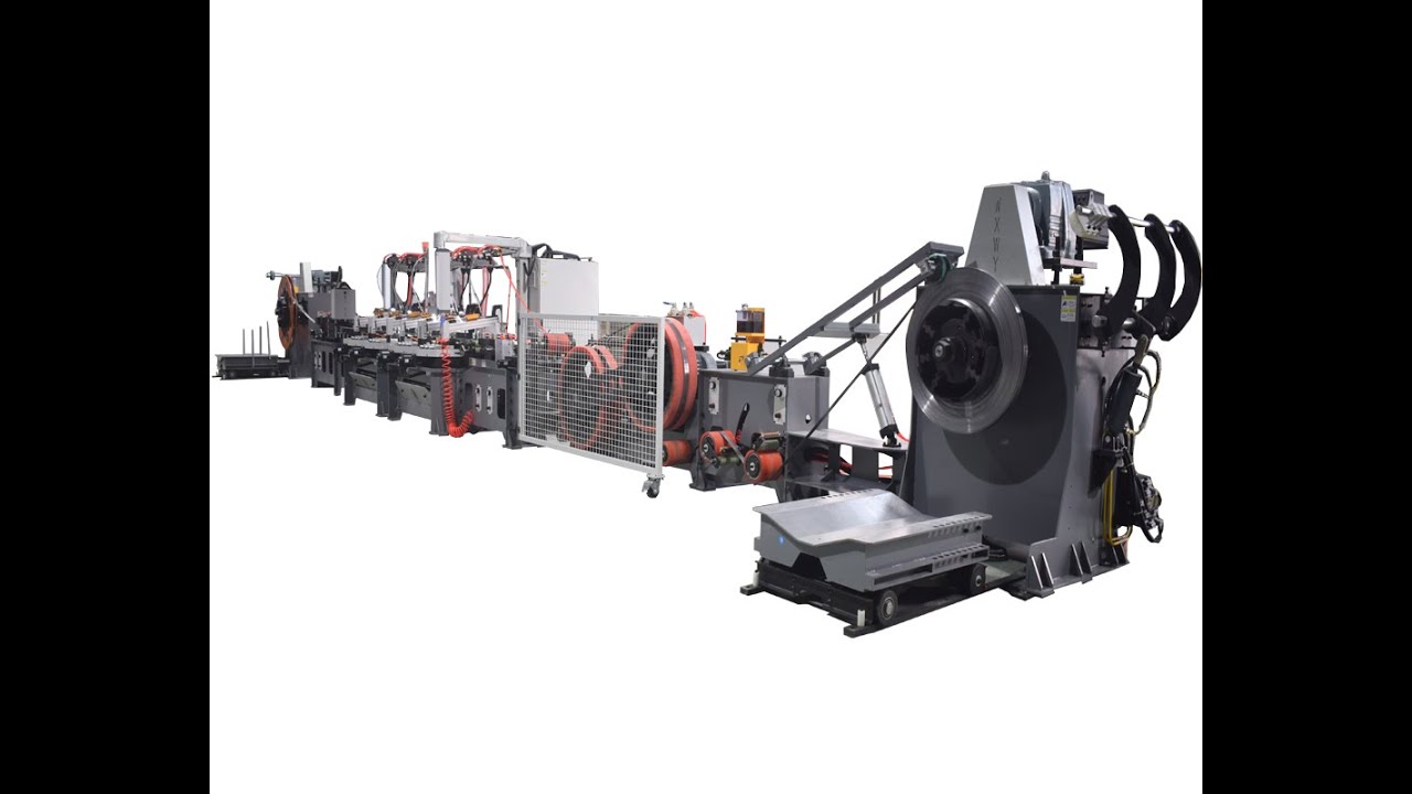 Four modules strip edge trimming line for India market - YouTube