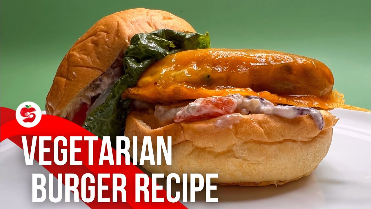 48g Protein Vegetarian Burger Recipe | High Protein Meatless Burger ...