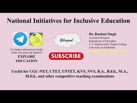 National Initiatives for Inclusive Education - YouTube