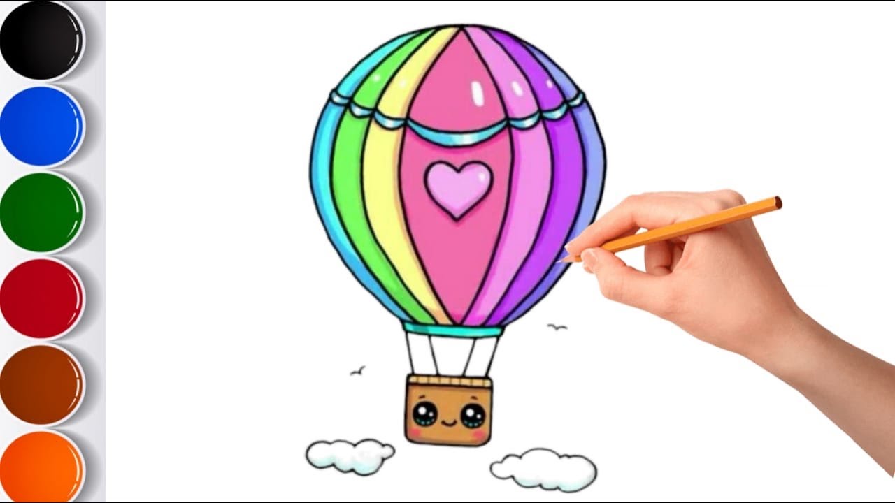 How to Draw Parachute 🪂 For kids and Toddlers | Easy Step by Step ...