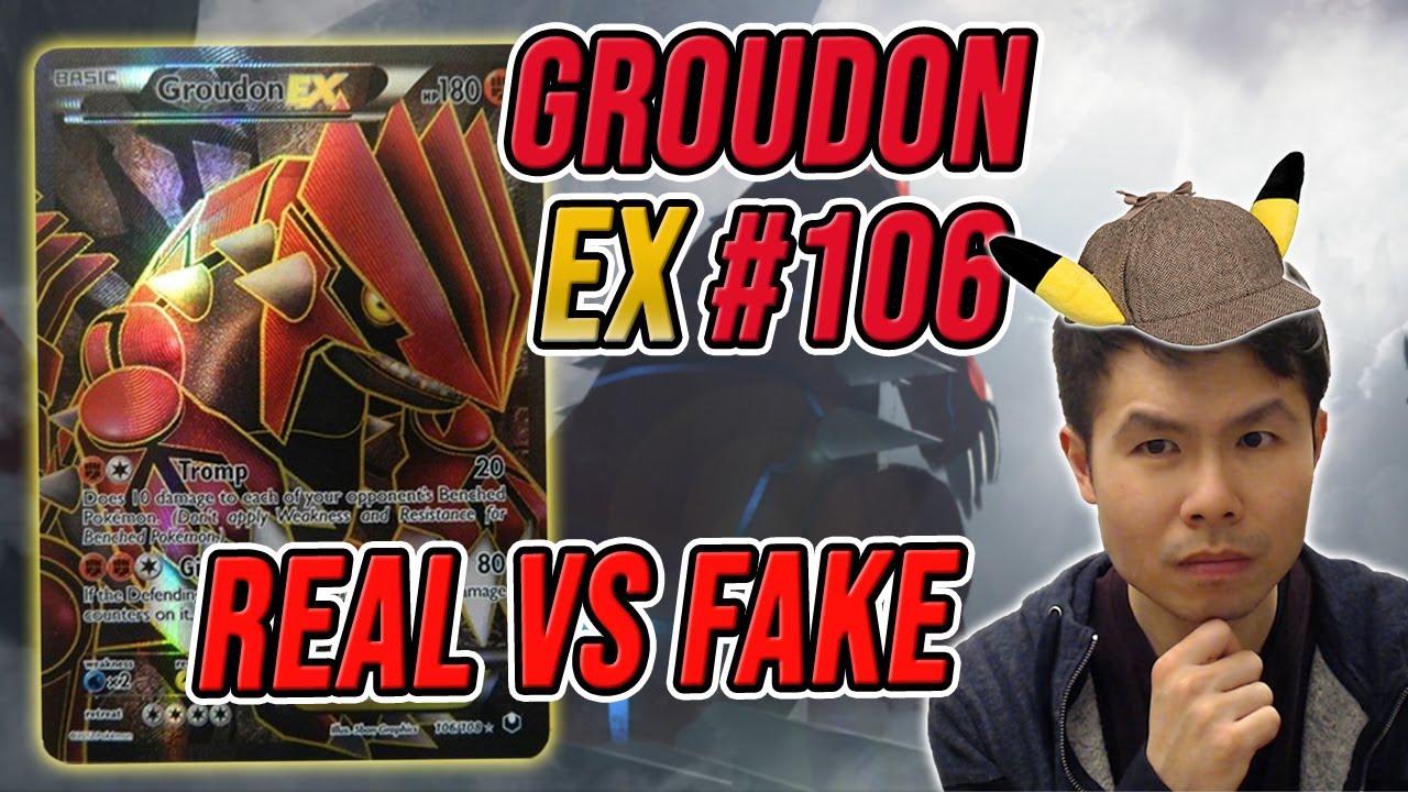 Groudon EX 106/108 Dark Explorers Fake Pokemon Card - Fake Cards ...