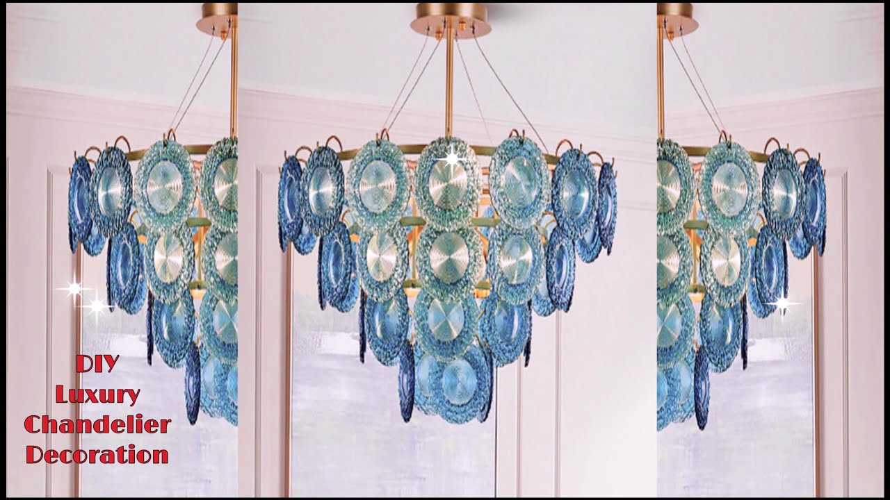 HOW TO MAKE GLAM CHANDELIER USING CD'S | CEILING LIGHT | FASHION PIXIES ...