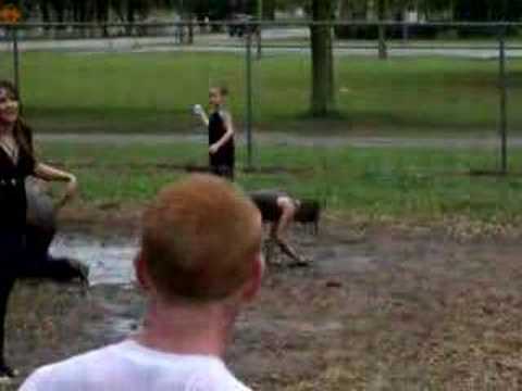 Hot girl tackled into mud. - YouTube
