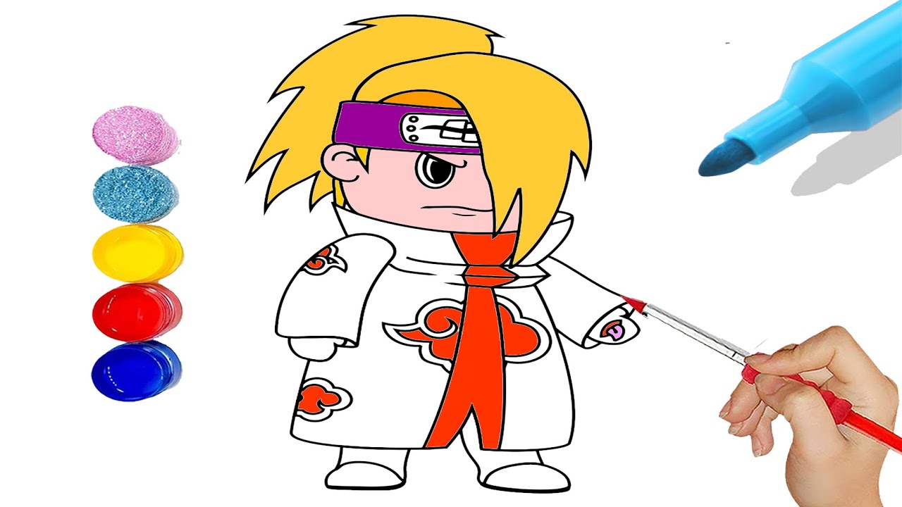 How To Draw Chibi deidara Easy Step By Step - Draw Anime - YouTube