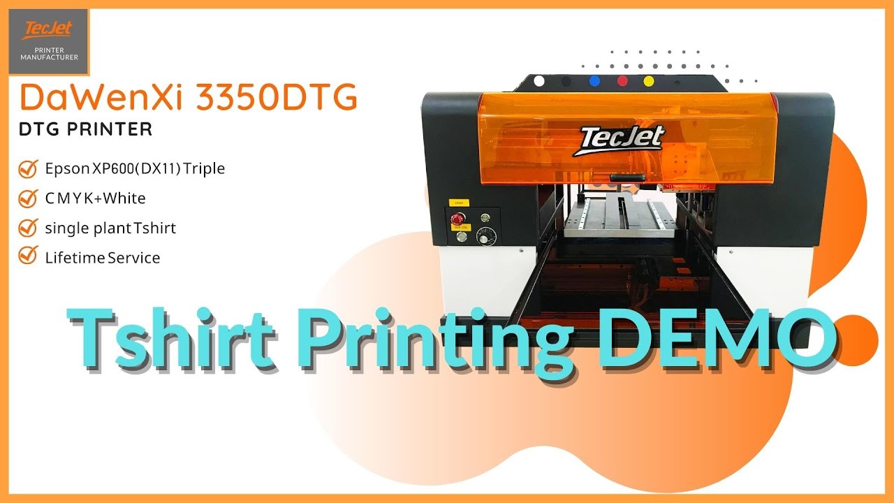 TECJET 3d Cloth Inkjet Printing Machine Dtg T-shirt/T Shirt Garment ...