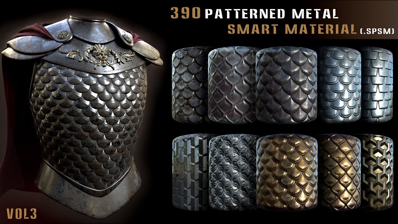 patterned metal armor smart material - YouTube
