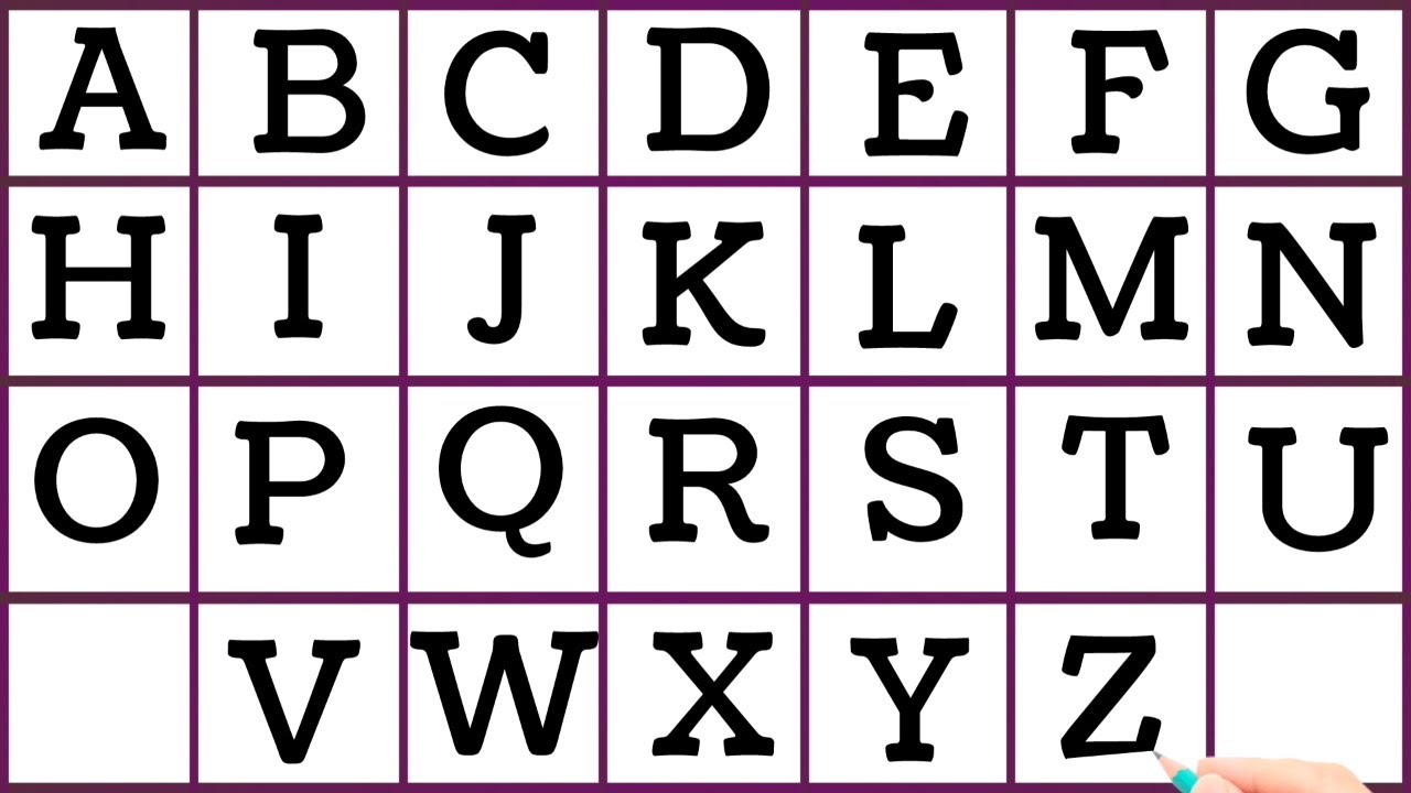 English Alphabets A to Z For Kids | Writing Capital and Small Letters ...