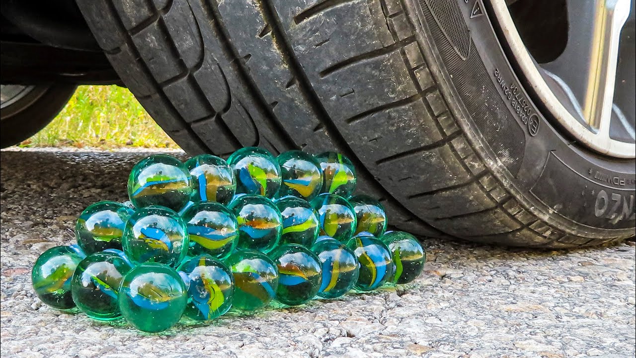 Crushing Crunchy & Soft Things by Car! EXPERIMENT CAR vs Marbles - YouTube