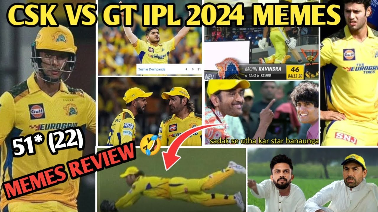 CSK VS GT MEMES REVIEW 🤣| SHIVAM DUBE BATTING 🔥| MS DHONI CATCH 🔥| CSK ...