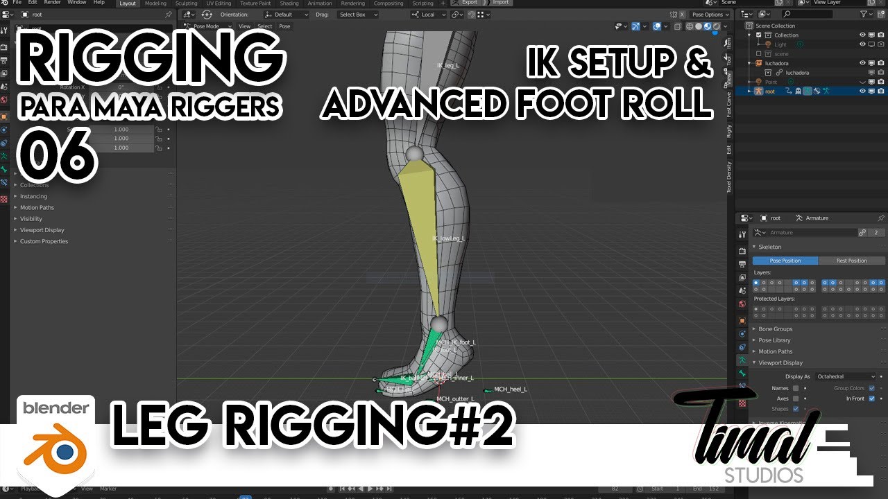 Blender Rigging de Cero y para Maya Riggers- Leg parte 2 IK setup ...