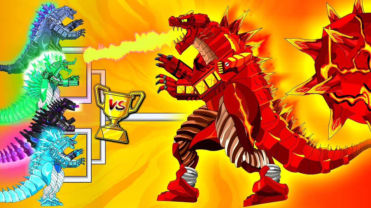 Transformer Tank: HELL GODZILLA VS all GODZILLA - YouTube