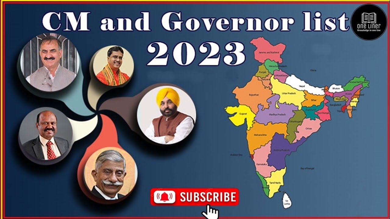 CM & Governors List of India 2023 ||#cgl #educational #currentaffairs # ...