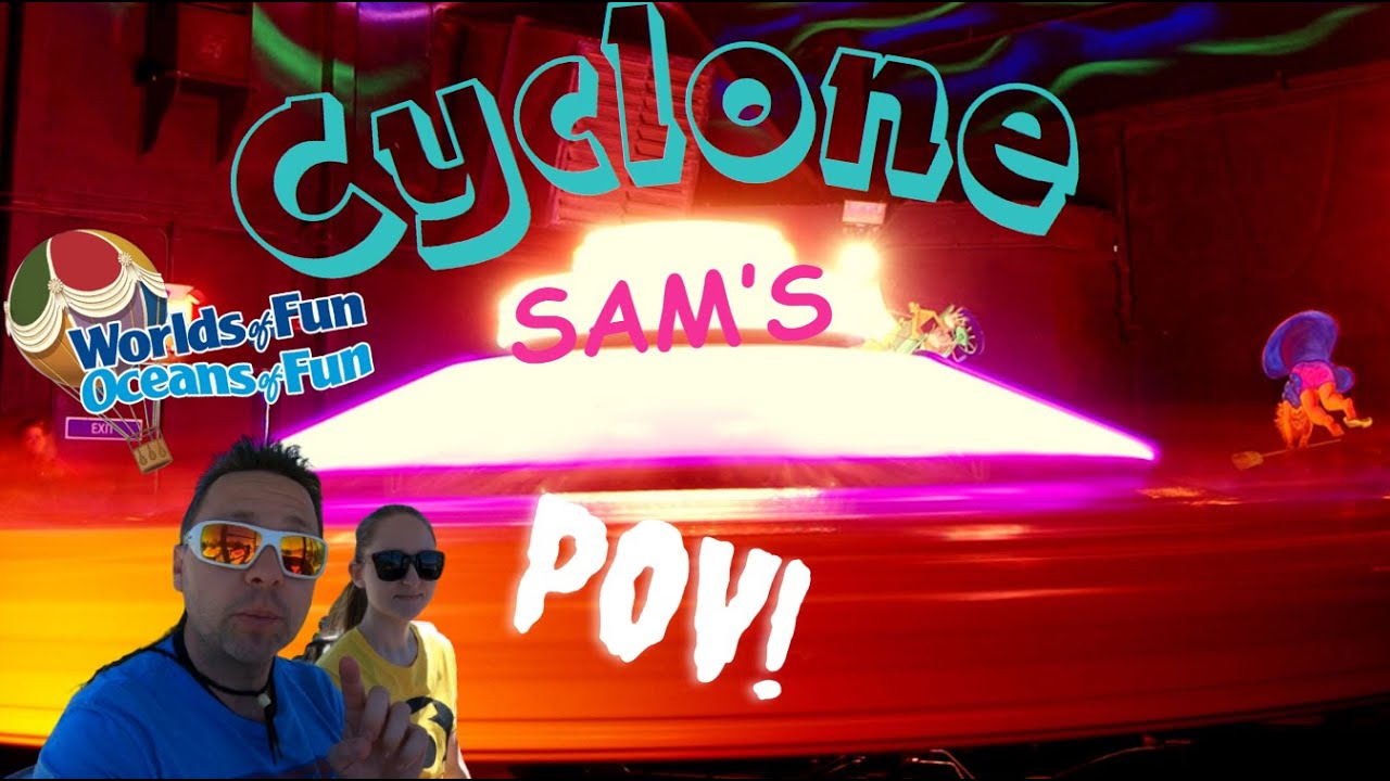 Cyclone Sam's POV Worlds of Fun Extreme Indoor Dark Ride Warning Video ...