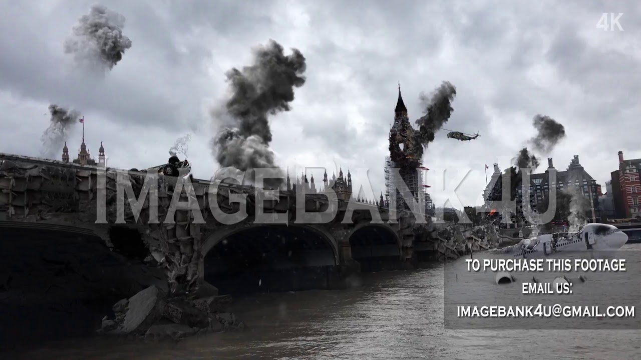 London Destroyed under Attack in war illustration - YouTube
