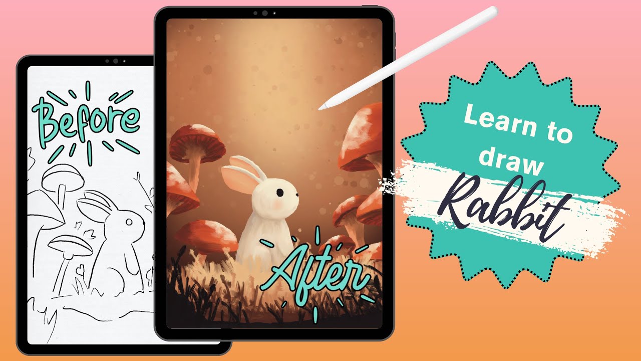 Procreate Tutorial for Beginners: Rabbit Sketch - YouTube
