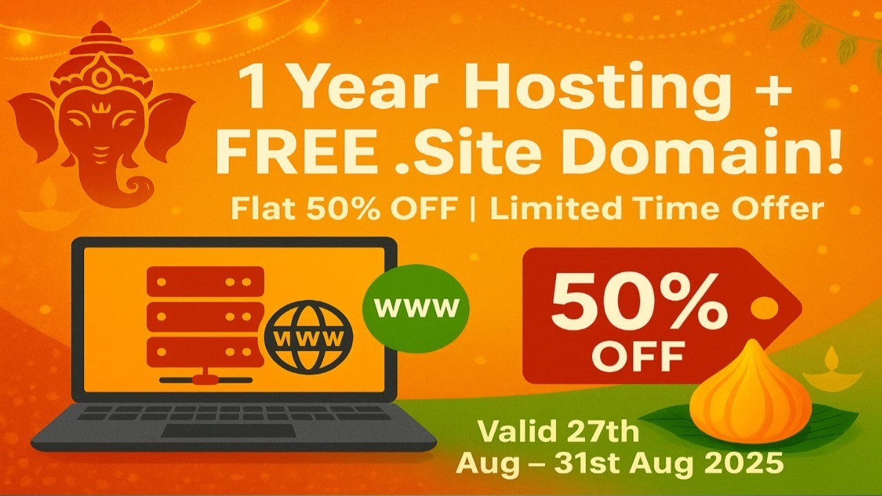 Best Hosting Offer 2025 💻 Free .Site Domain + 50% Discount | Limited ...