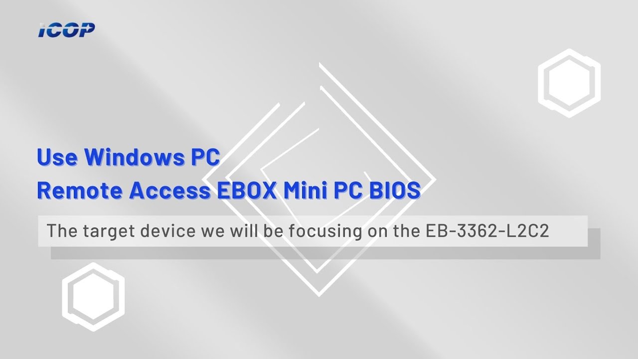 Use Windows PC Remote Access EBOX Mini PC BIOS - YouTube