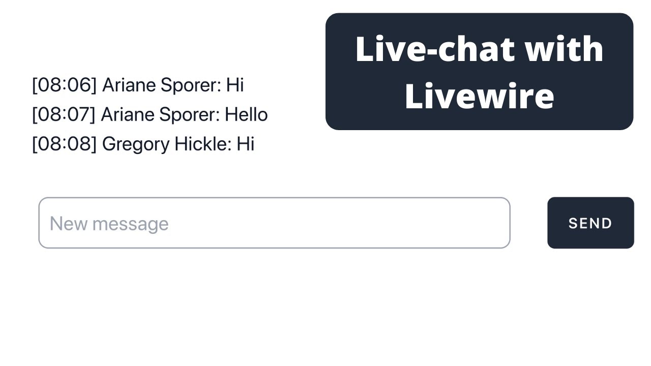 Laravel Livewire: Simple Chat Room Component - YouTube