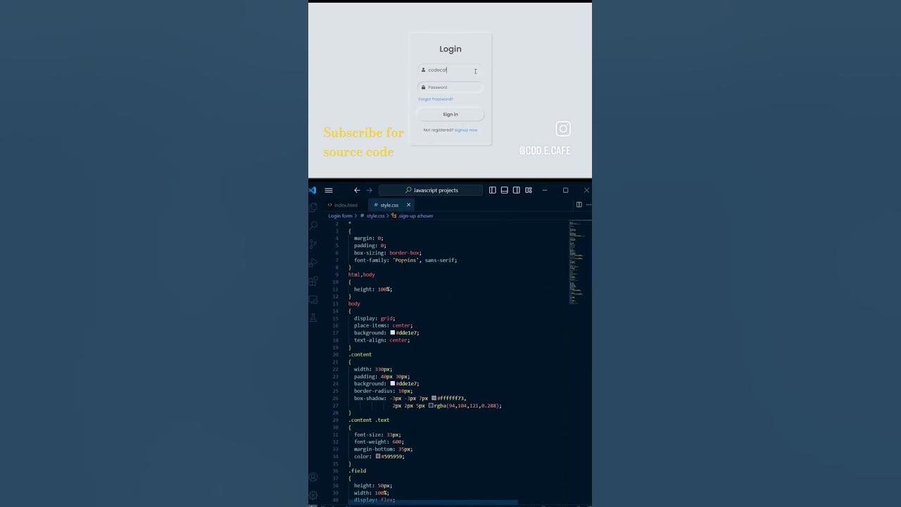 Html Login Digital Login Page Short Shortvideo Viral Coding Cssanimation Webdesign