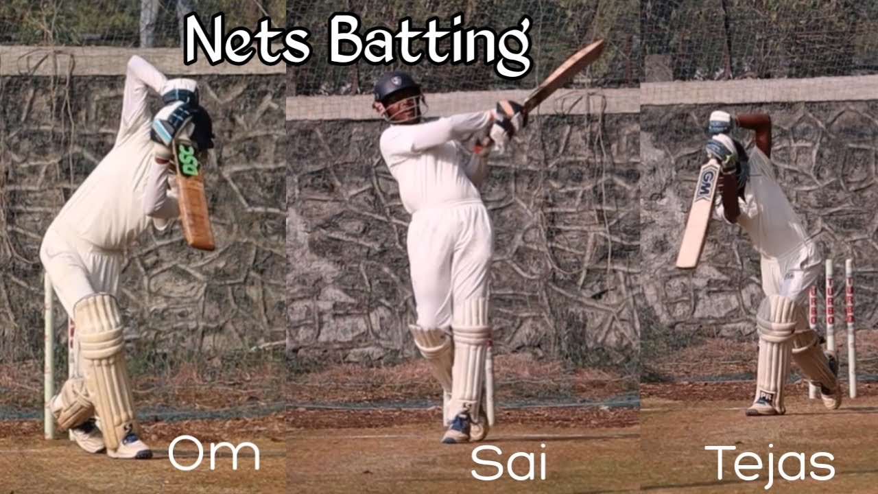 Batting of Om Borse, Tejas Jadhav and Sai Borse in Nets || Top-Order Batsman. - YouTube
