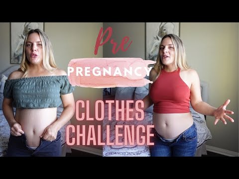 Pre PREGNANCY clothes try on CHALLENGE! - YouTube