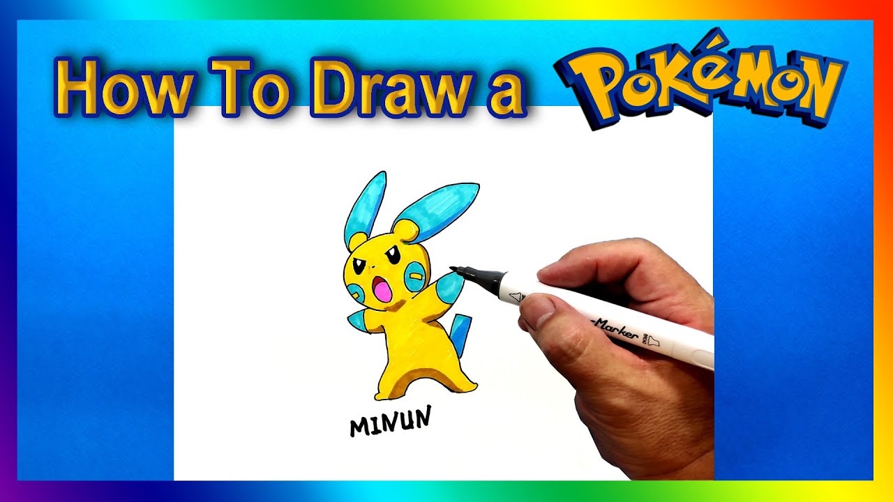 How To Draw A Minun (POKEMON) | 如何畫精灵宝可梦 (2020648) - YouTube