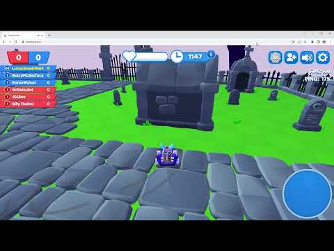 Bots walk on walls CHEATING *real* : Graveyard map in Smash Karts - YouTube