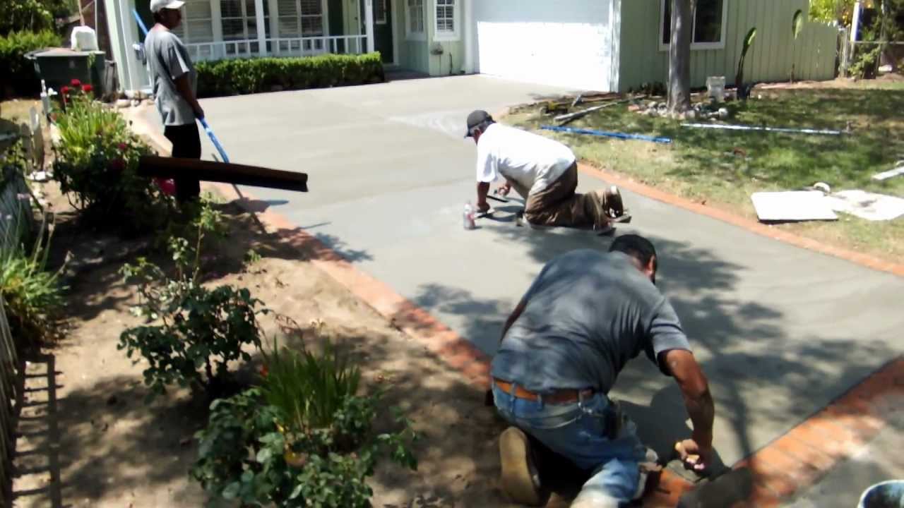 Concrete expansion joints on Driveway - YouTube