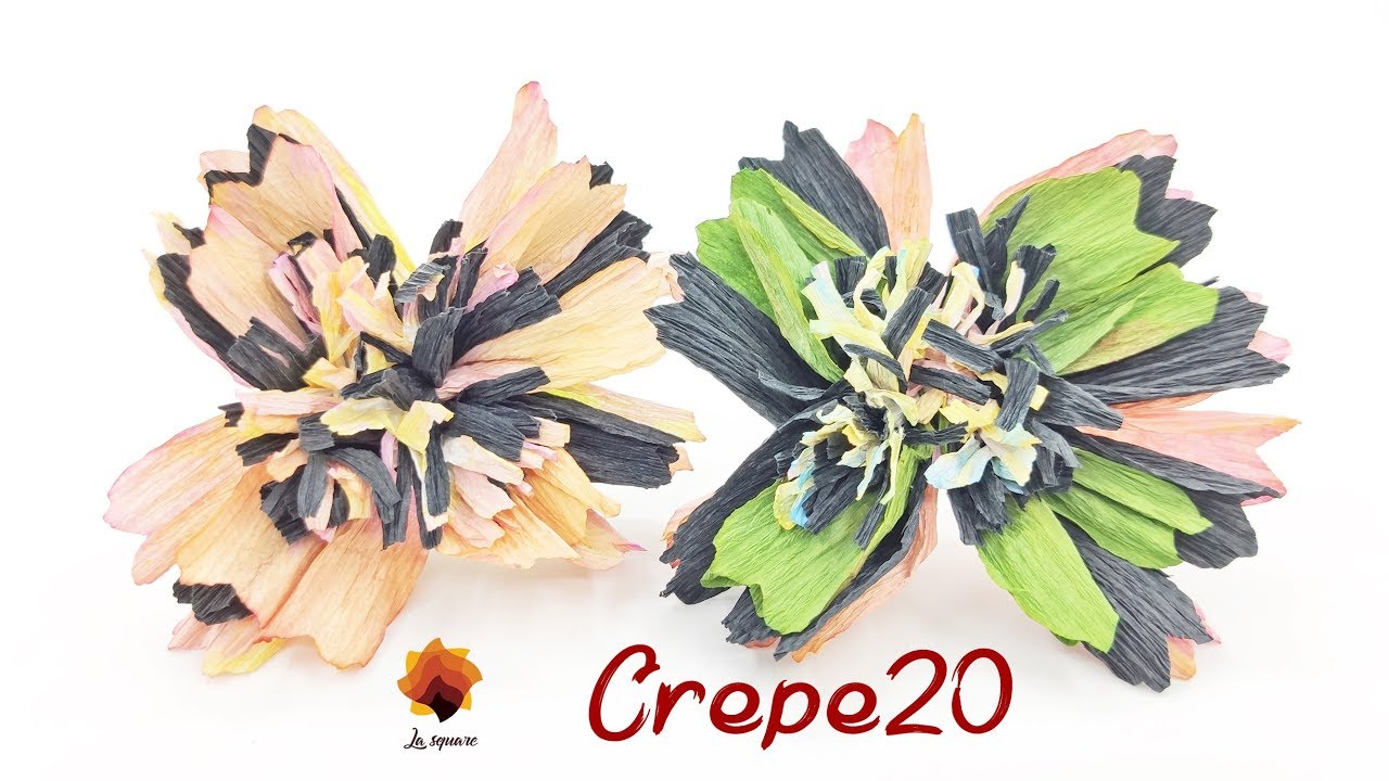 Crepe paper flower 20 | Standing paper flower| DIY Crepe paper flower ...