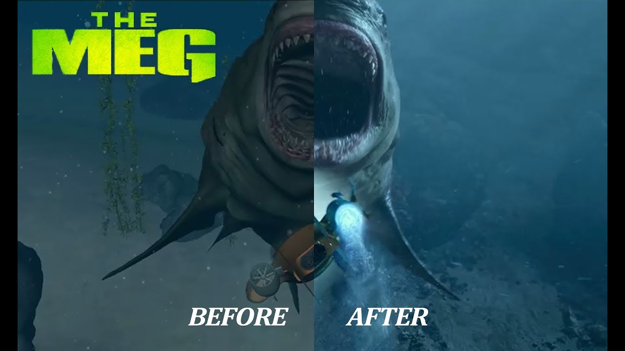 The Meg Visual Effects (Before and After) - YouTube