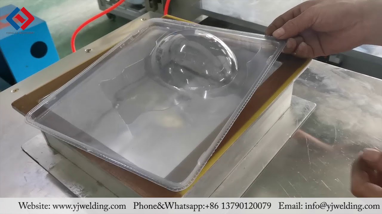 High frequency toy double blister packaging machine - YouTube
