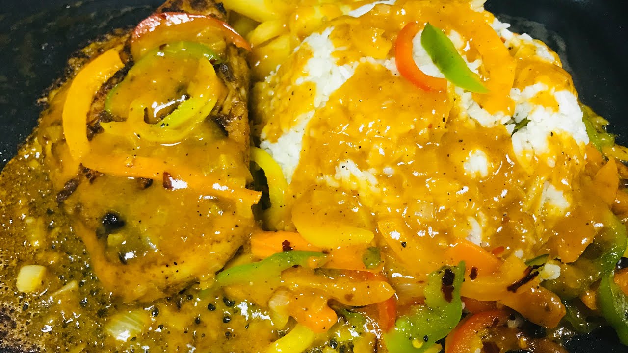 CHICKEN SIZZLER with Garlic Rice | Pan Sizzler | - YouTube