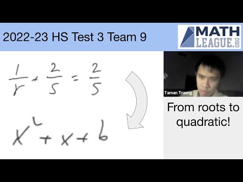 Forming back the Quadratic From the Roots - YouTube