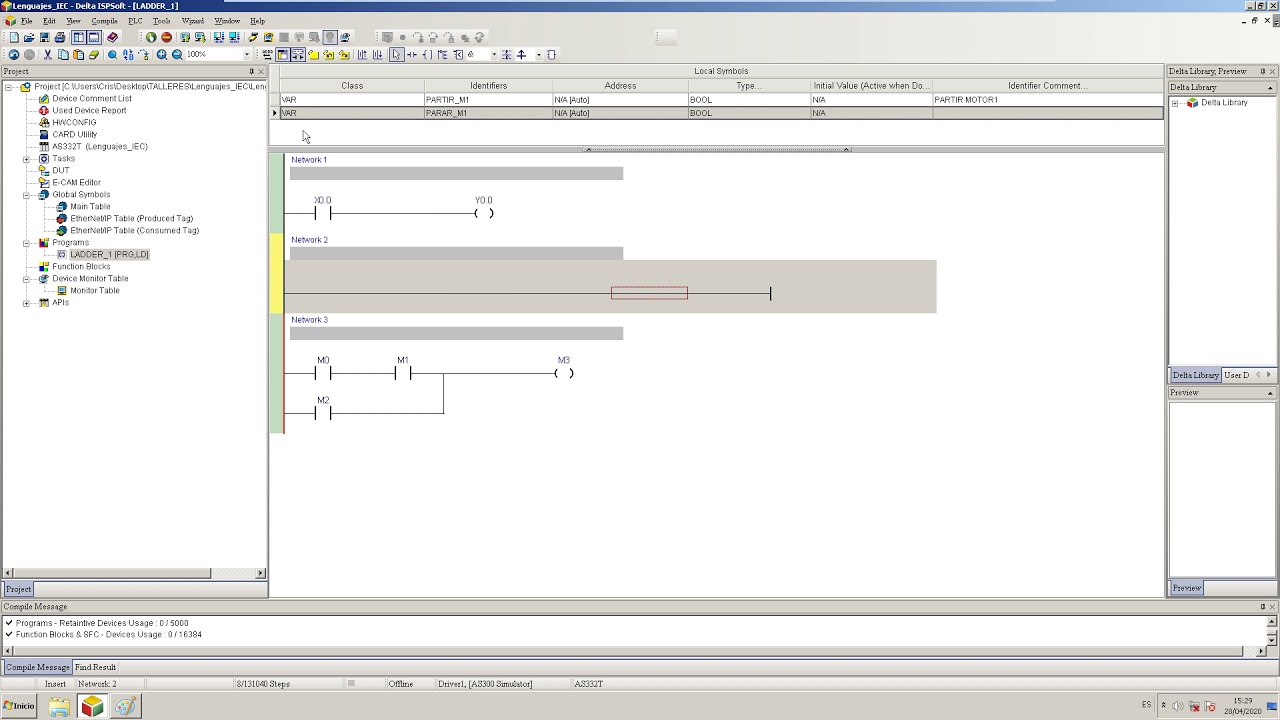Programación LADDER PLC Delta - YouTube
