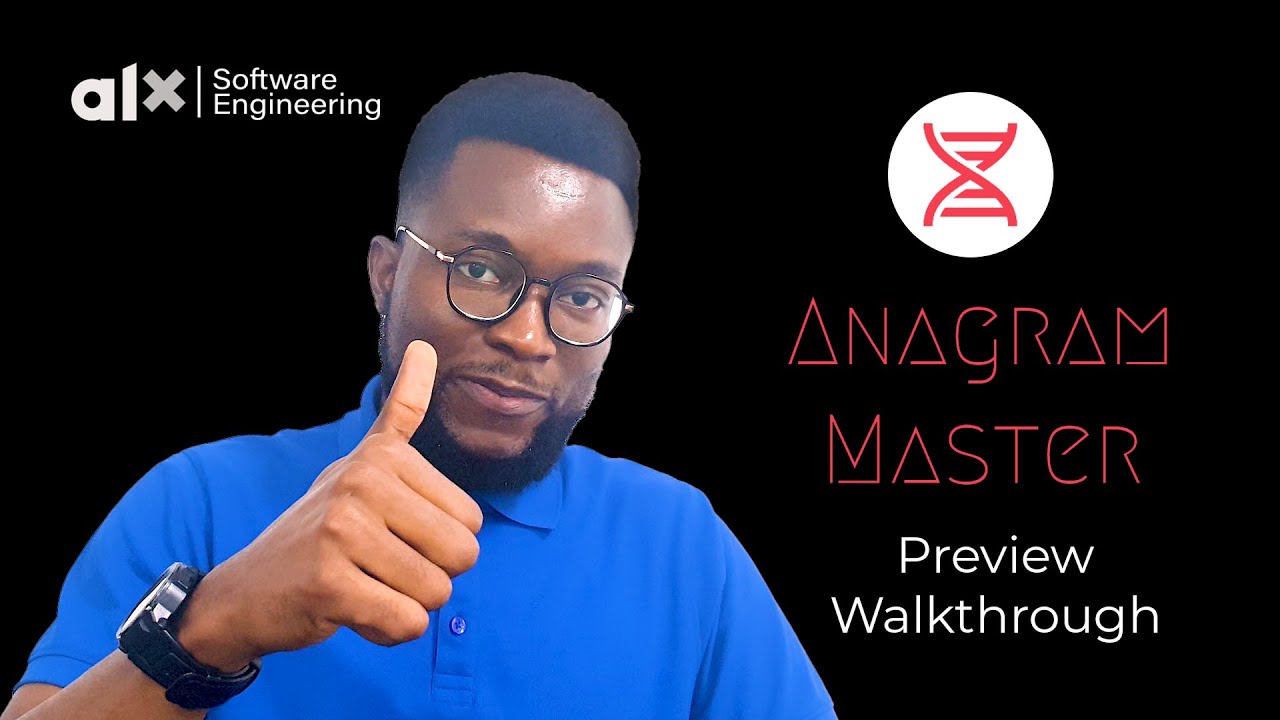Anagram Master Preview - ALX SE Foundations Portfolio Project - YouTube