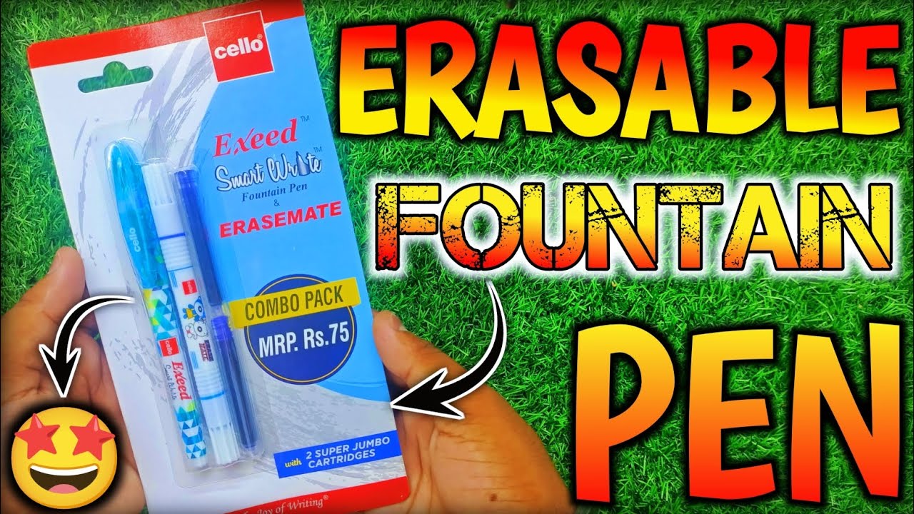 Erase होने वाला Fountain Pen 🖋️ || cello Exeed Erasemate Pen || REVIEW ...