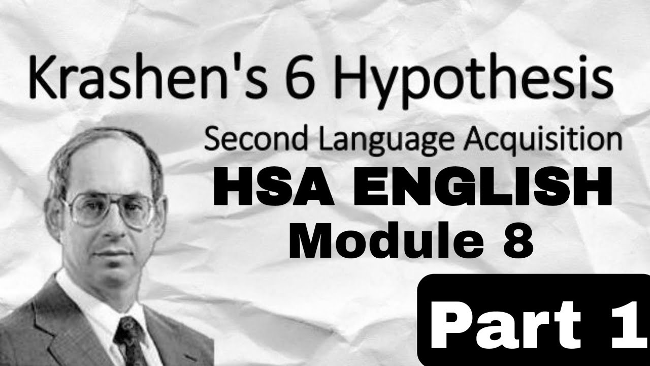 #hsaenglish krashen's theory of language acquisition and learning/HSA ...