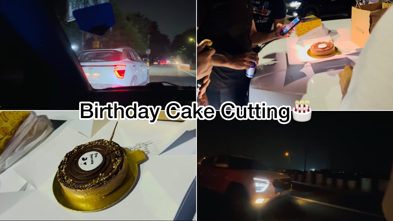 Aadi raat Ko Birthday Cake Kutva diya Bhai ka Kamla Nagar mai🎂😂 | Creta ...