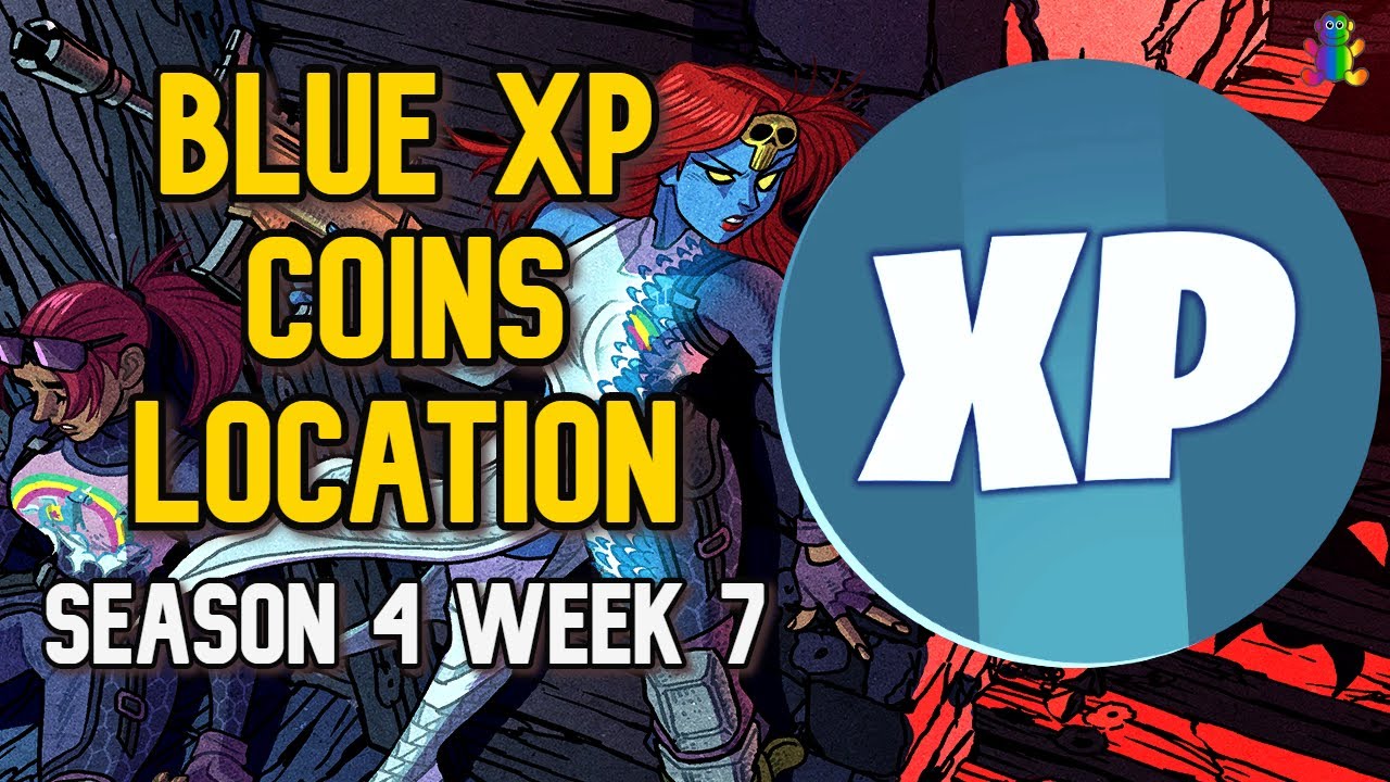 All BLUE XP COIN Locations Season 4 Week 7 (DEJA BLUE PUNCH CARD) - YouTube