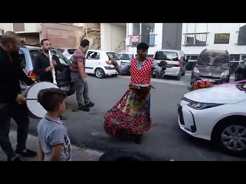 Davullu köçekli zonguldak düğünü - Gelin alma