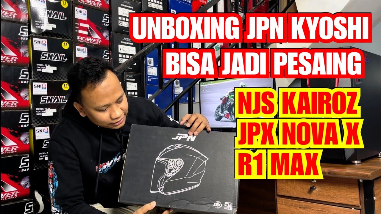 UNBOXING HELM JPX KYOSHI | MODEL NYA BAGUS CUMA BANYAK PR NYA - YouTube