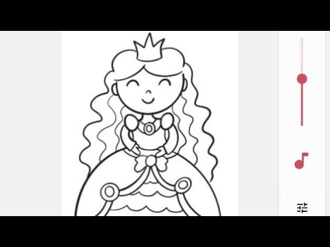 Little princess drawing, very easy drawing and colouring for kids 💕 ...