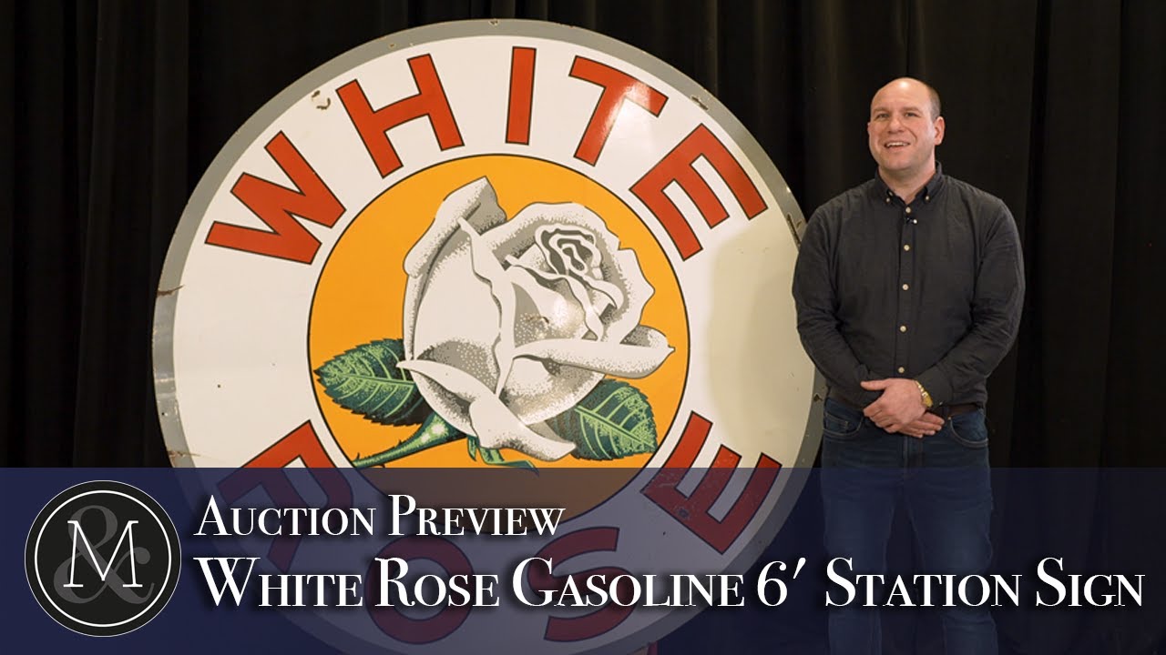 White Rose Gasoline 6' Service Station Sign | March 11, 2023 | Miller ...