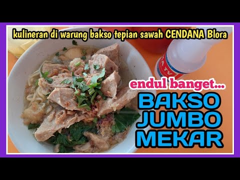 MENIKMATI LEZATNYA BAKSO JUMBO MEKAR BERSUASANA PERSAWAHAN || Warung ...